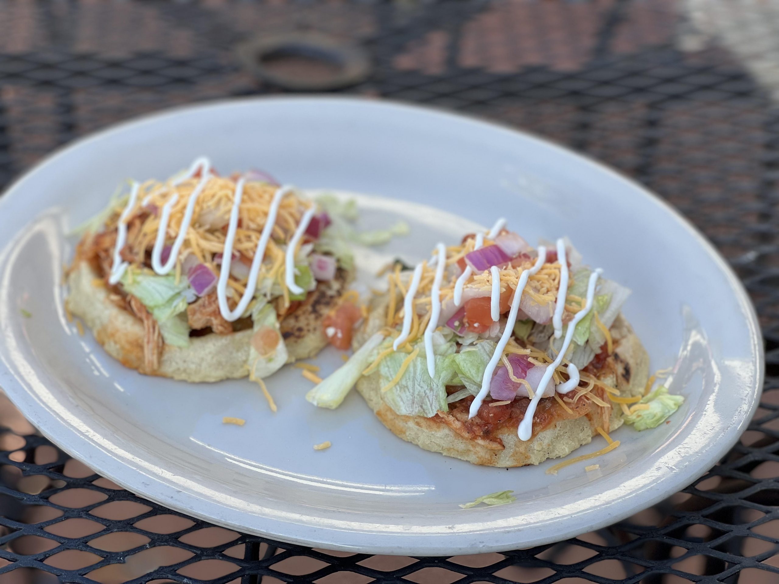 $14.99 Sopes de Tinga served with 2 Mexican style chicken - Candicci's ...